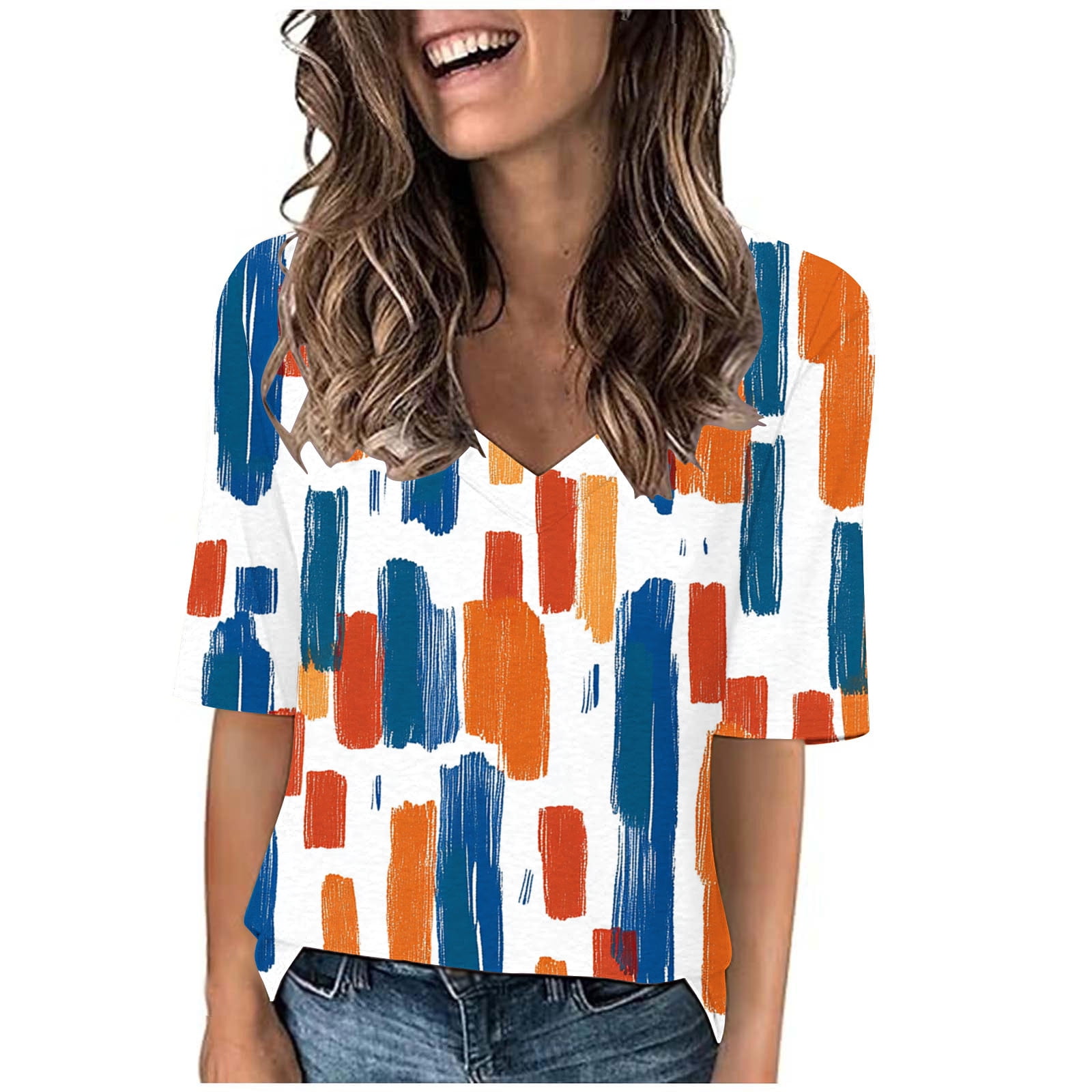 Cilsoka Button Down Shirts for Women Plus Summer Tops With Short ...