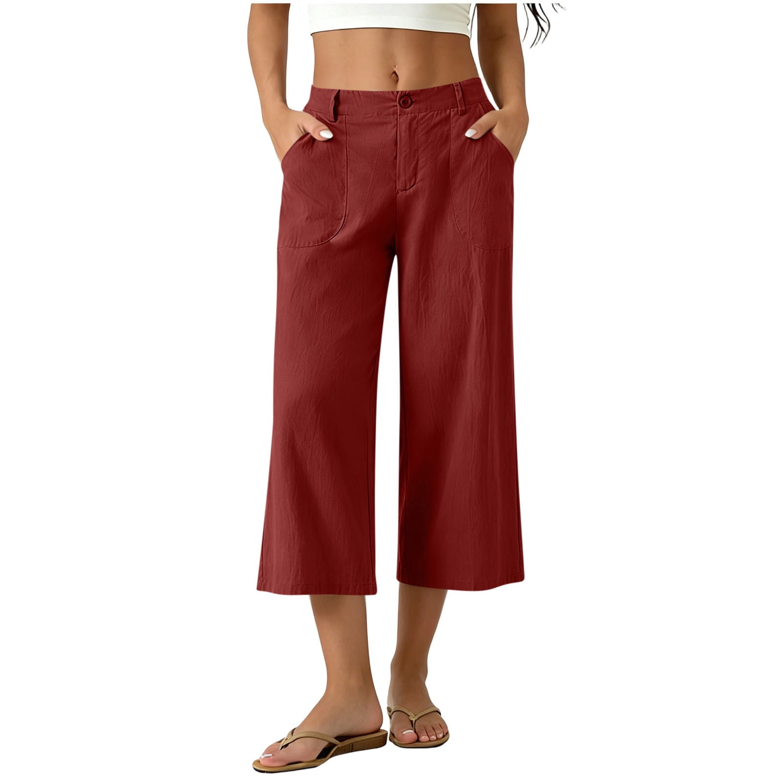 Cilsoka Fashion Clothing, Womens Wide Leg Pants Casual High Waisted ...