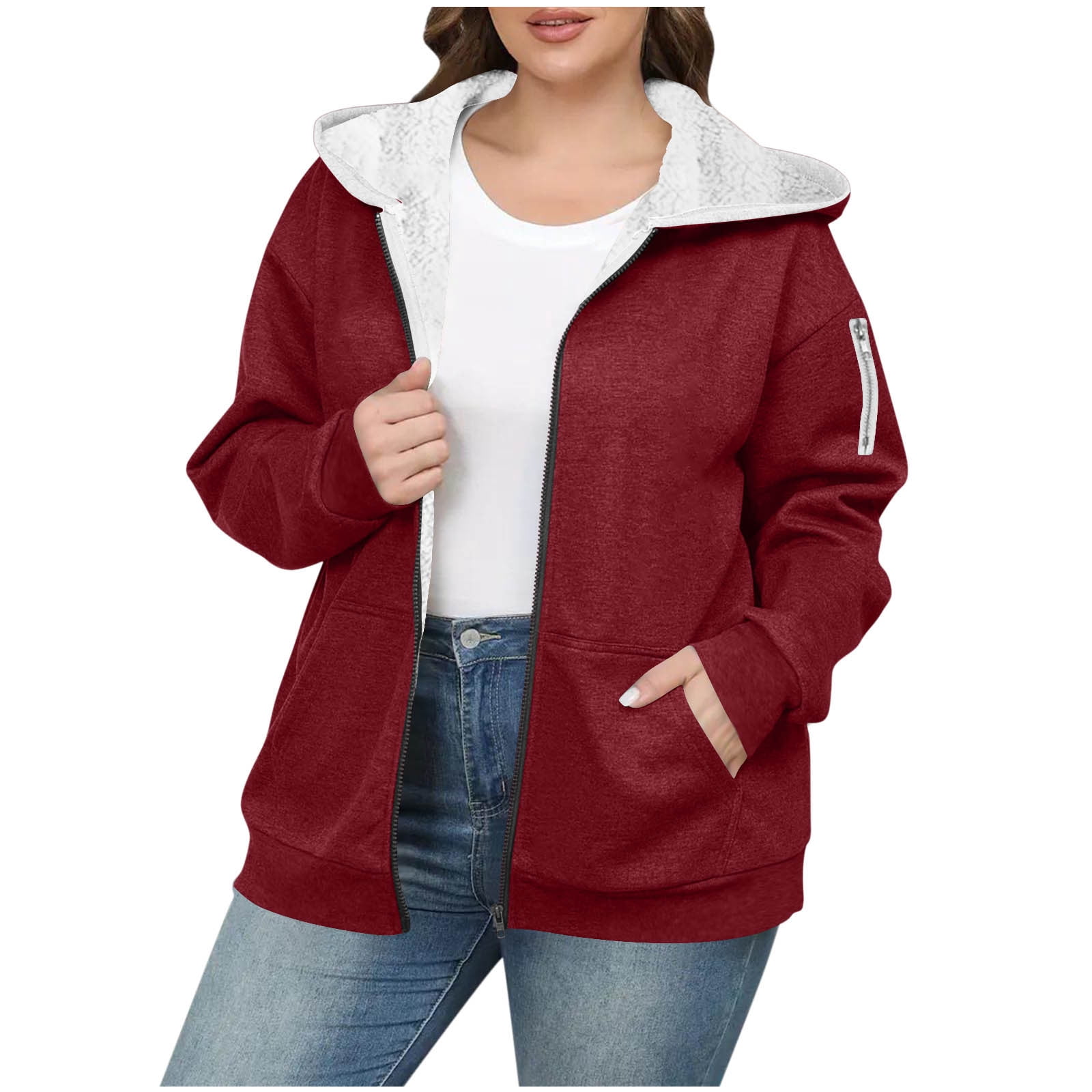 Cilsoka Fleece Lined Jackets for Women Winter Coats for Women 2025 Plus ...