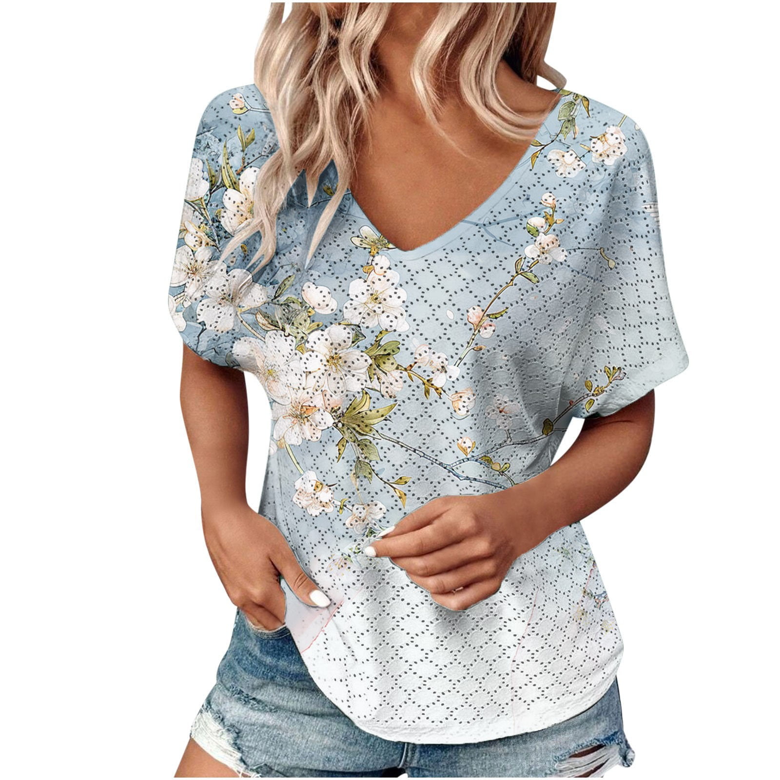 Cilsoka Graphic Tees for Women Trendy, Tops for Women 2026 Summer Short ...