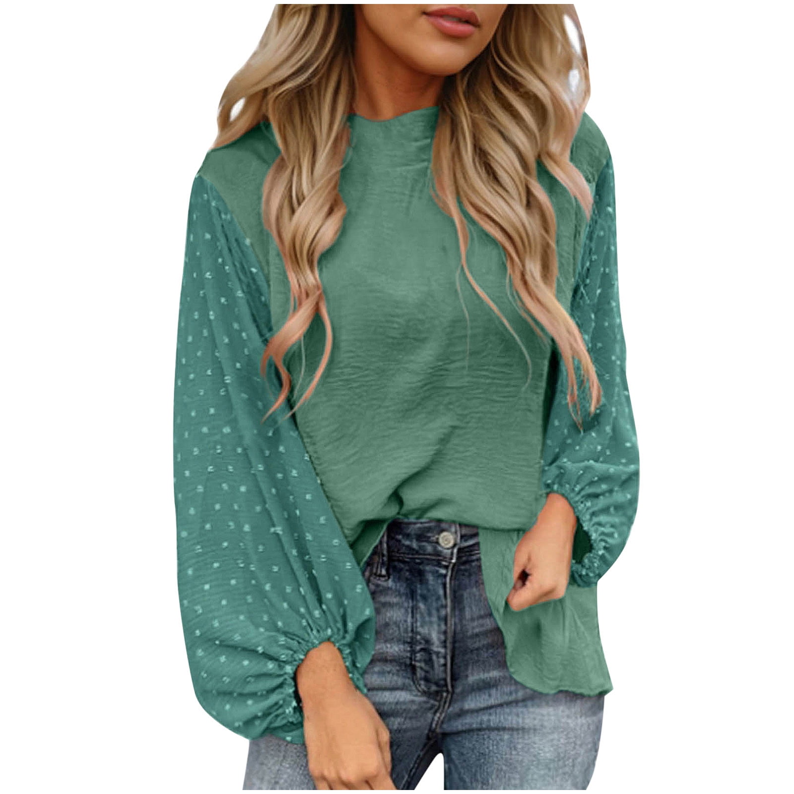 Cilsoka Loose Shirts for Women Long Plus Size Tops for Women Purple ...