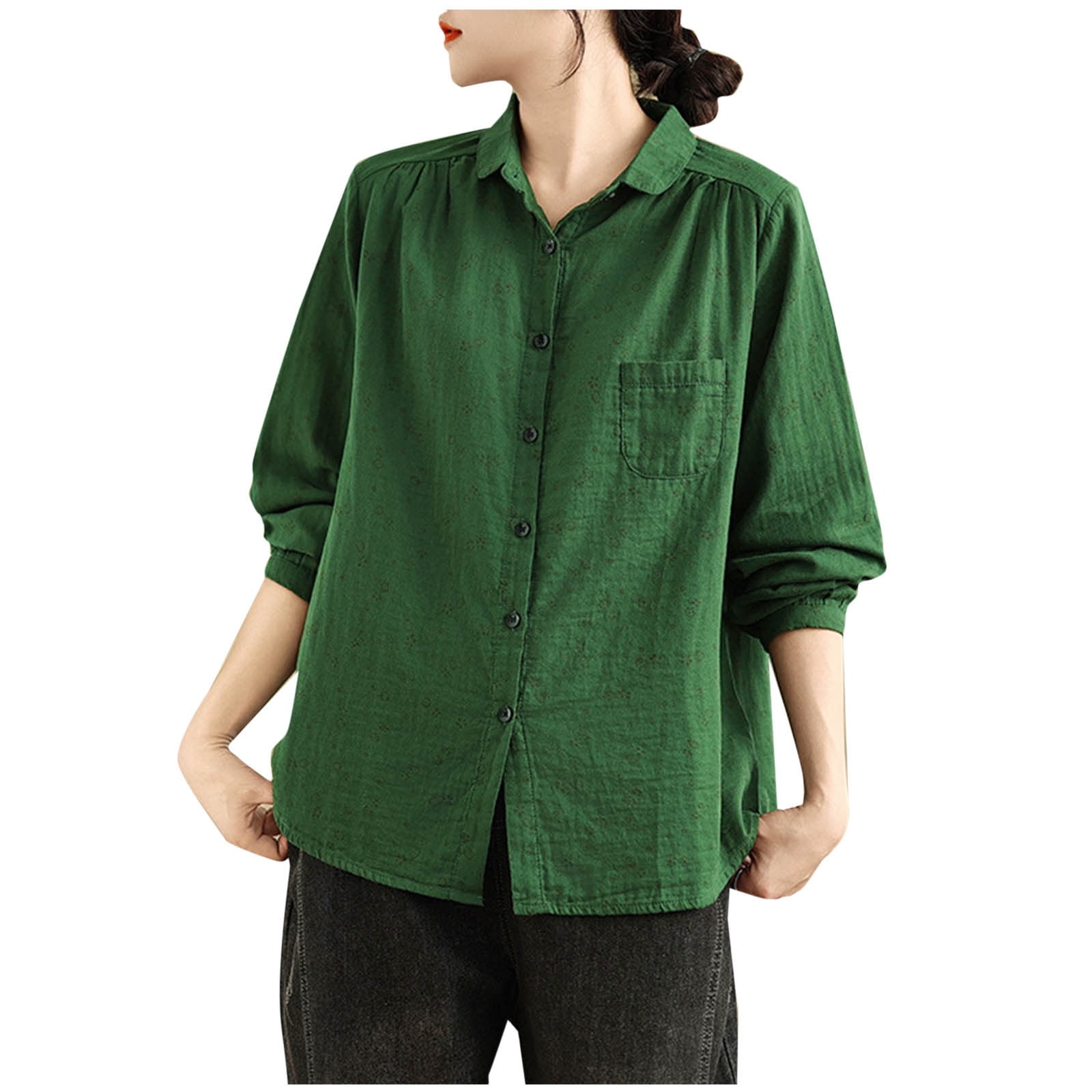 Cilsoka Professional Work Shirts for Women Womens Floral Tops Plus Size ...
