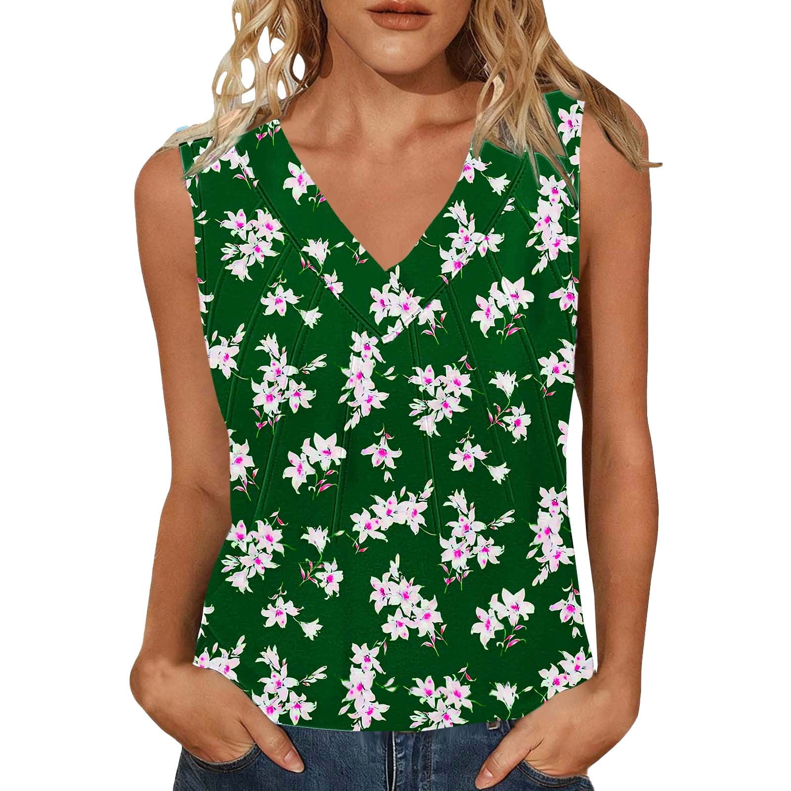 Cilsoka Sleeveless Tank Tops for Women Flowy Soft Summer Tunic Blouses ...