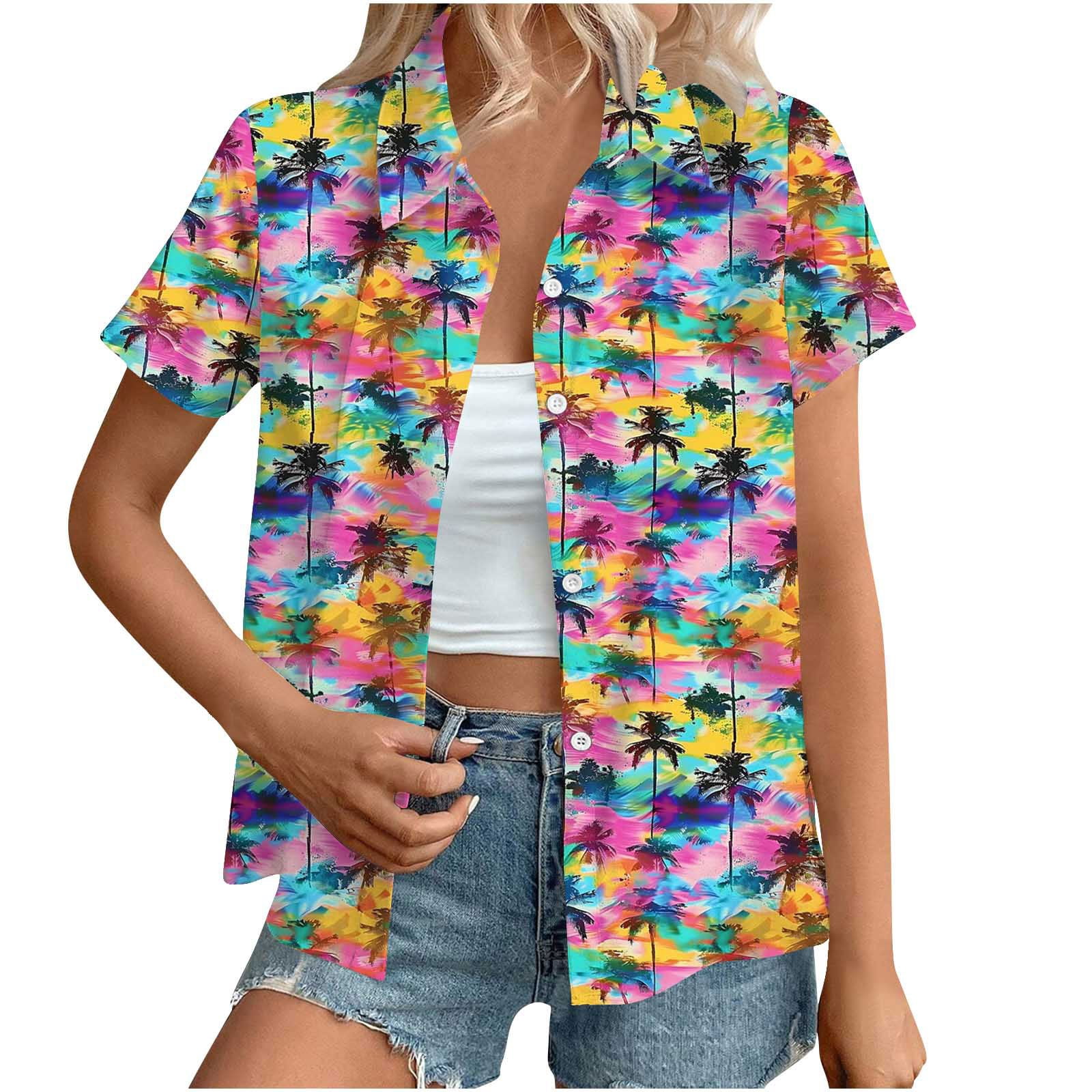 Cilsoka Summer Shirts for Women 2025 Vacation Trendy Cute Flowy Tops ...