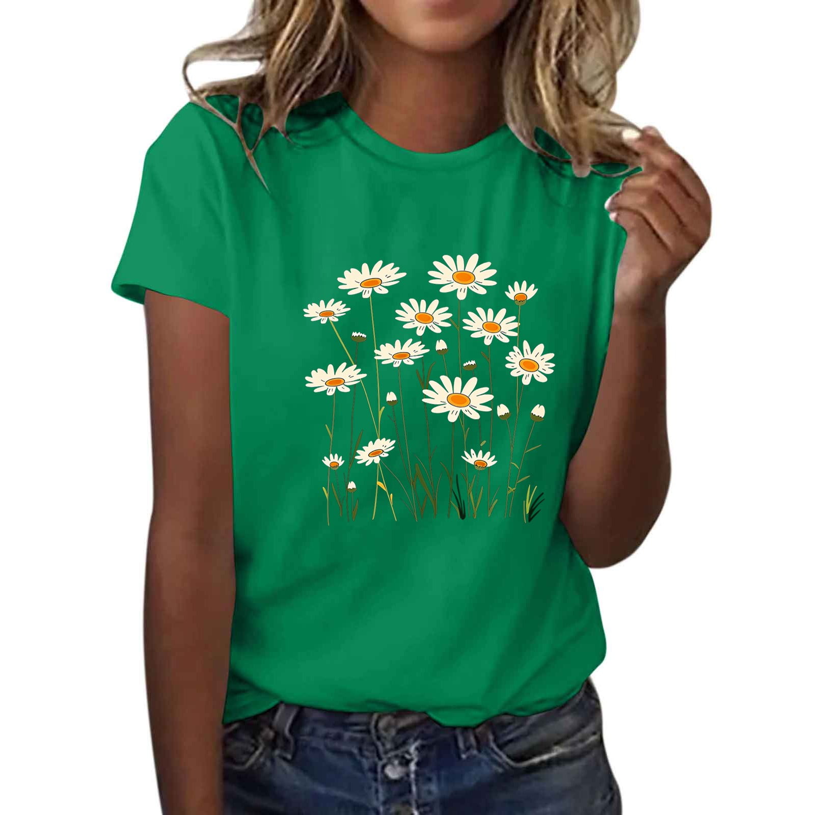Cilsoka Summer Shirts for Women With Sleeves White Summer Tops Plus ...