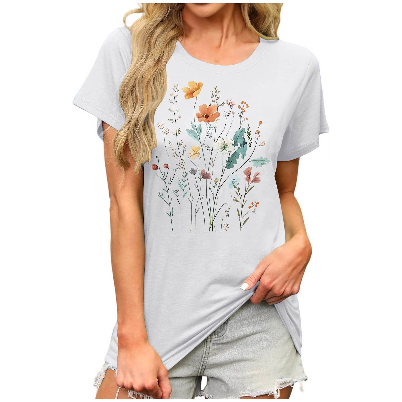 Cilsoka Summer Tops for Women 2026 Trendy, Tops for Women Short Sleeve ...