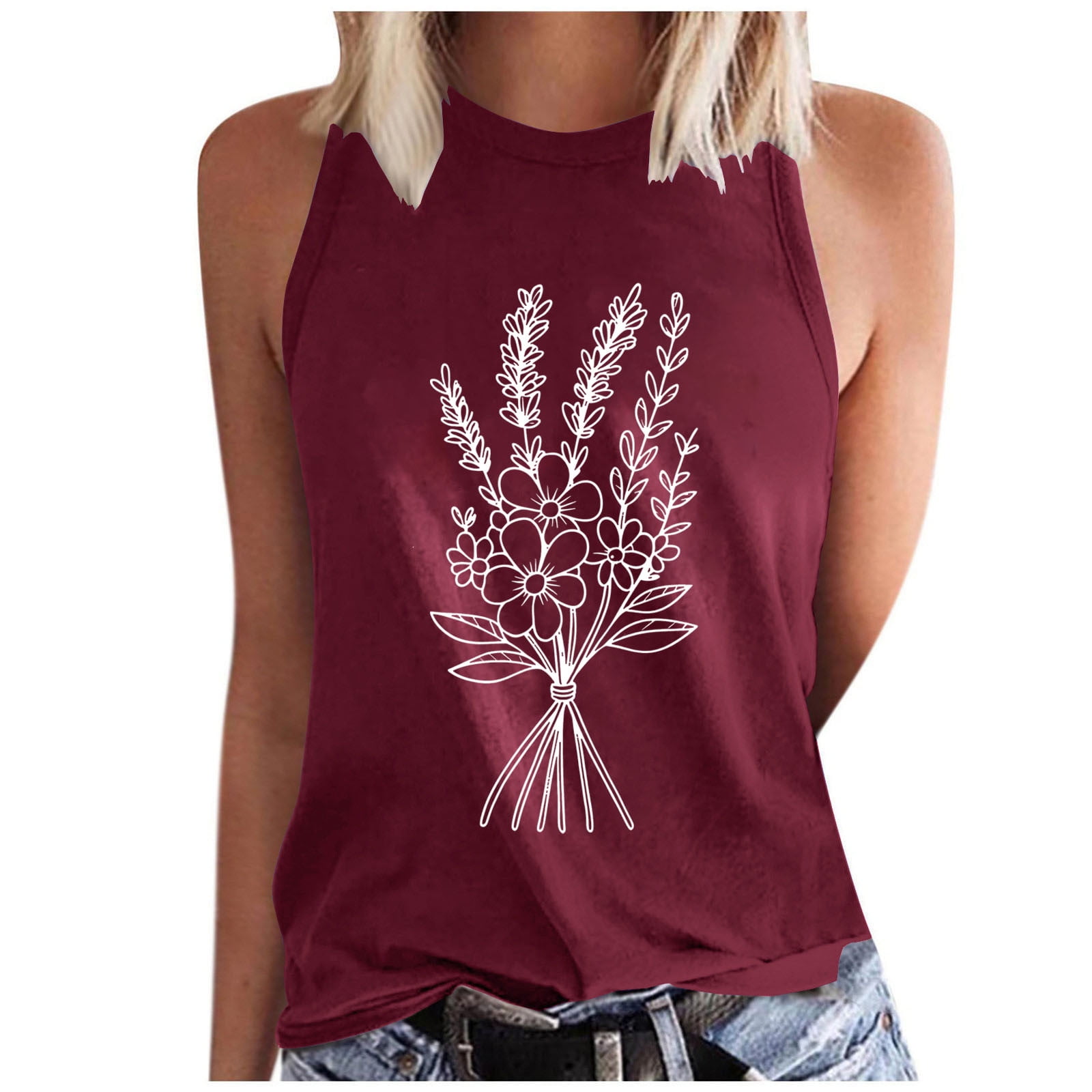 Cilsoka Tank Tops for Women Loose Fit V Neck Sleeveless Shirts 2026 ...