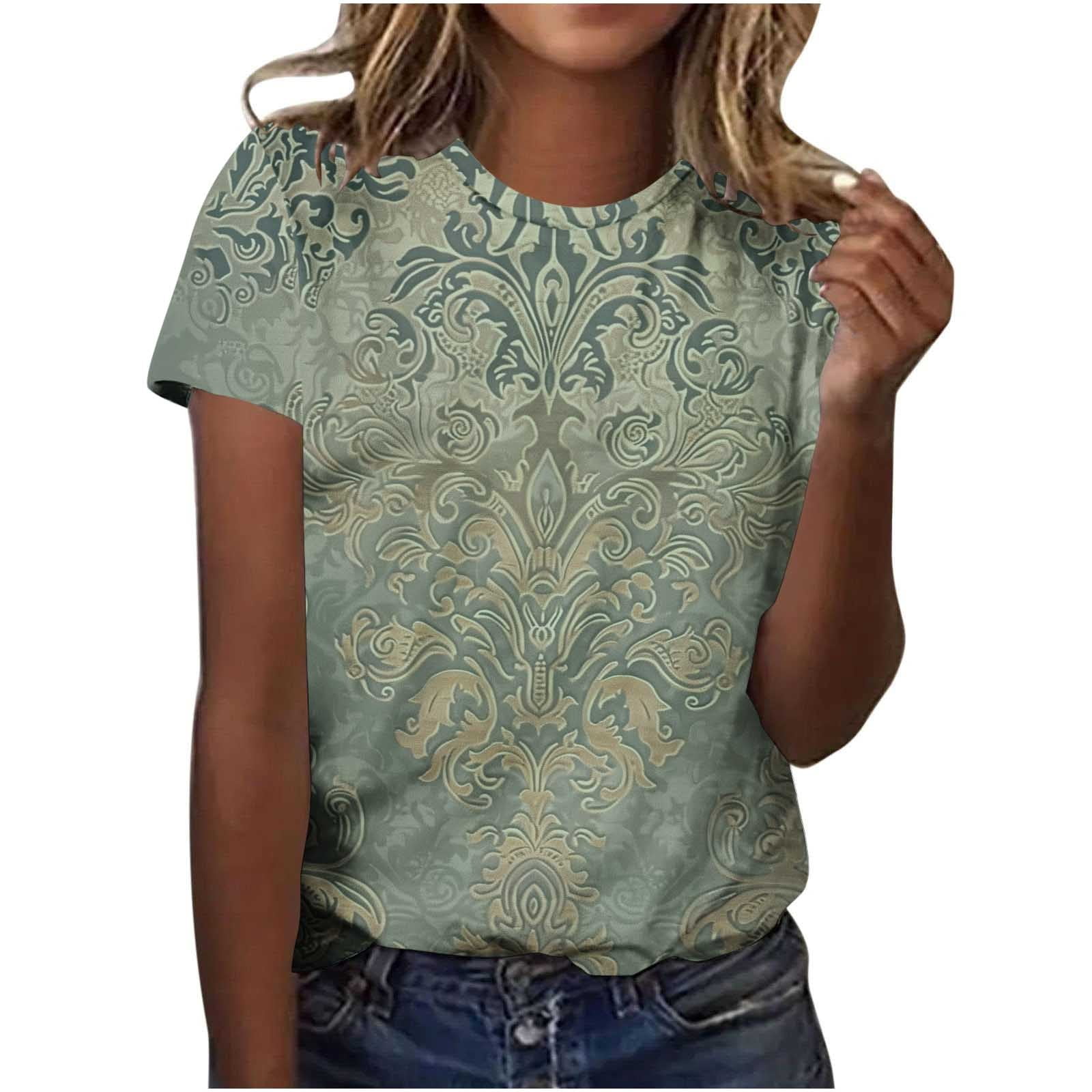 Cilsoka Trendy Shirts for Women 2026, Womens Casual Floral Print Tops ...