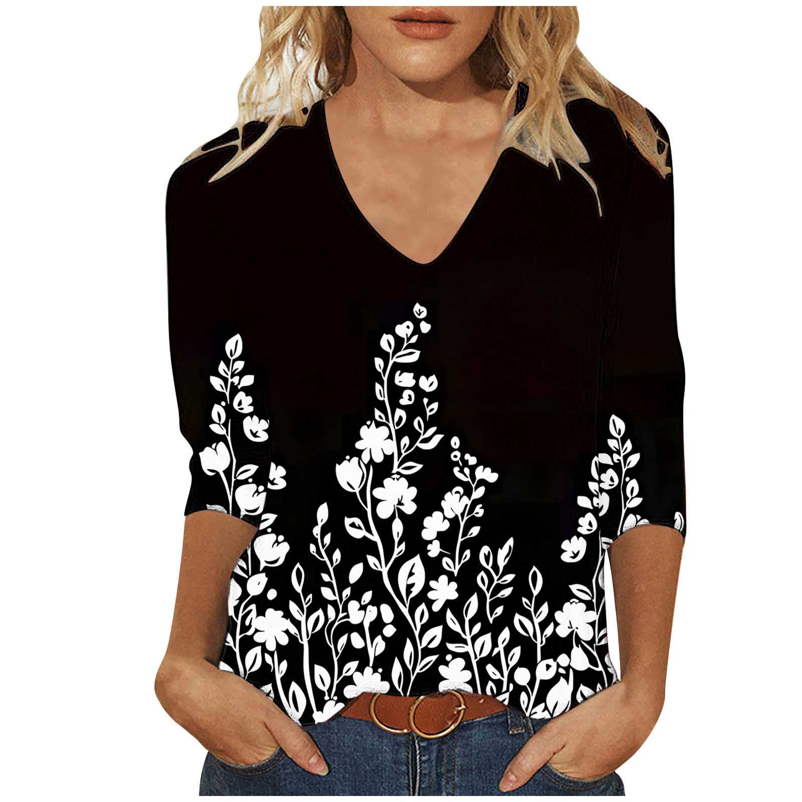 Cilsoka Tshirts Shirts for Women Graphic Womens Tops Casual Basic Tees ...
