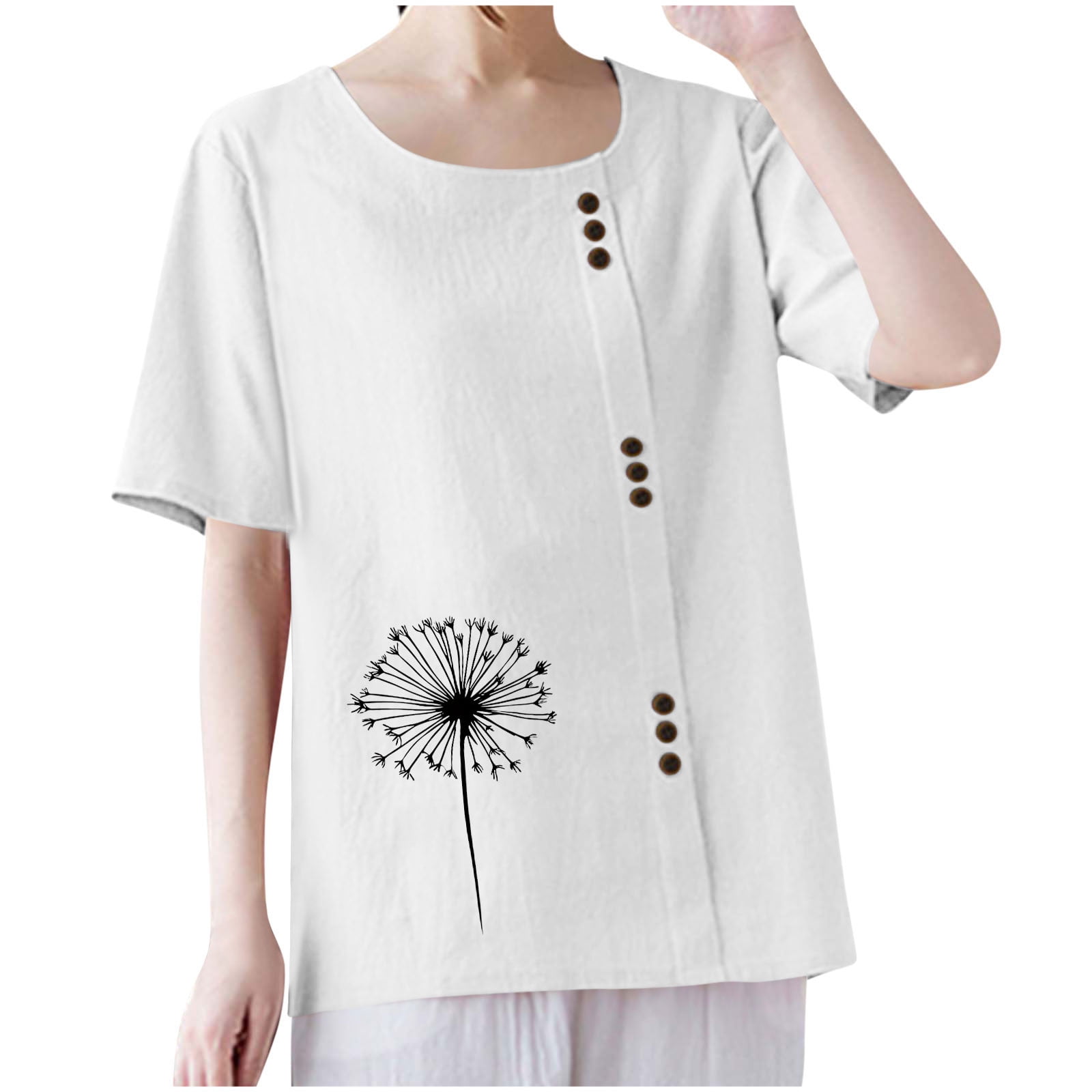 Cilsoka White Tshirts for Women Dressy Casual Summer Work Tops for ...