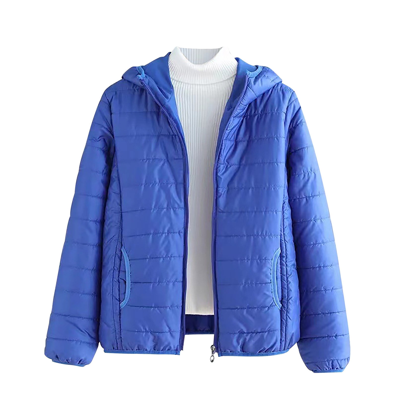 Cilsoka Women's Winter Thin Warm Cotton Coat Lightweight Quilted Padded ...