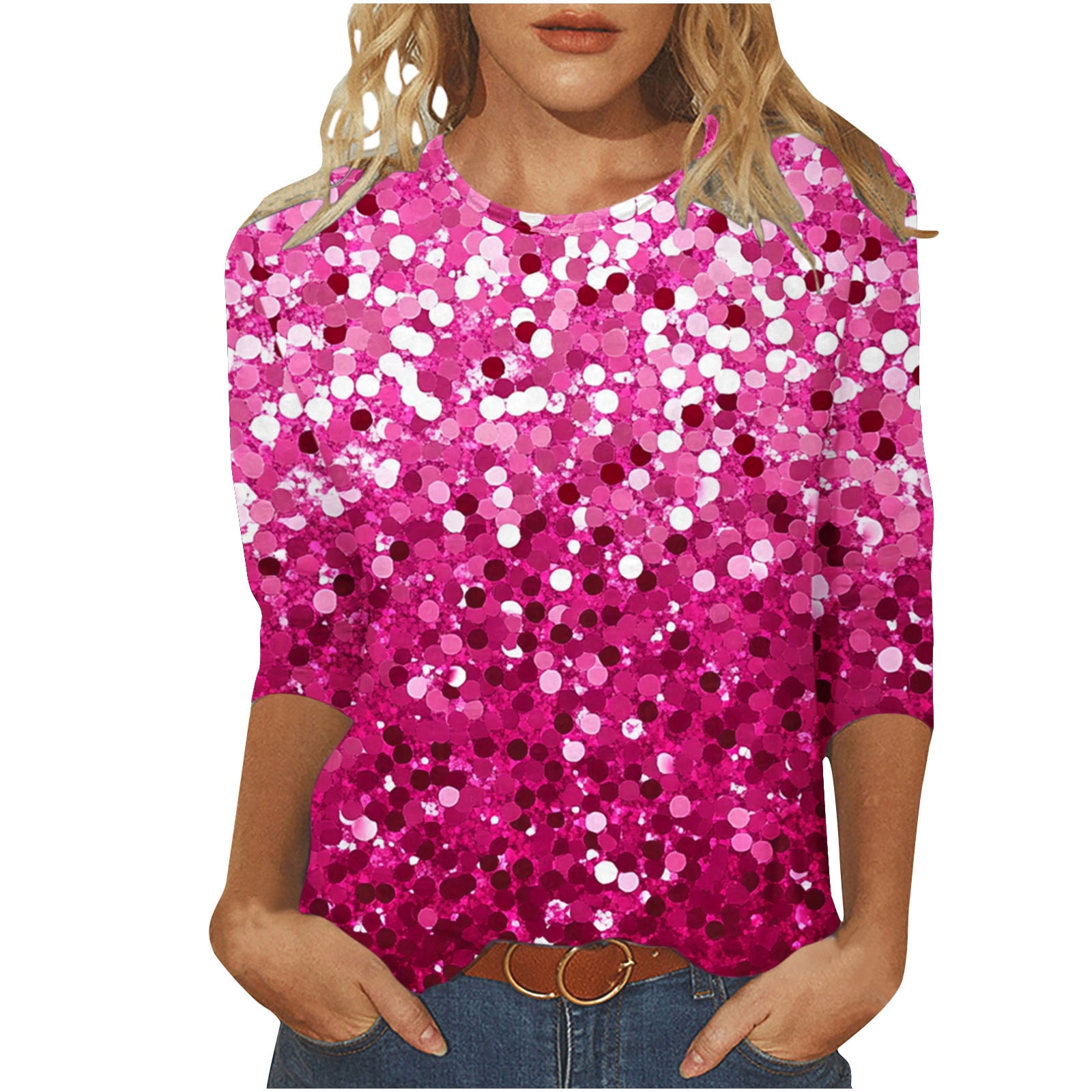 Cilsoka Womens Graphic Shirts Cheap Womens Fall Winter Tops Plus Size ...