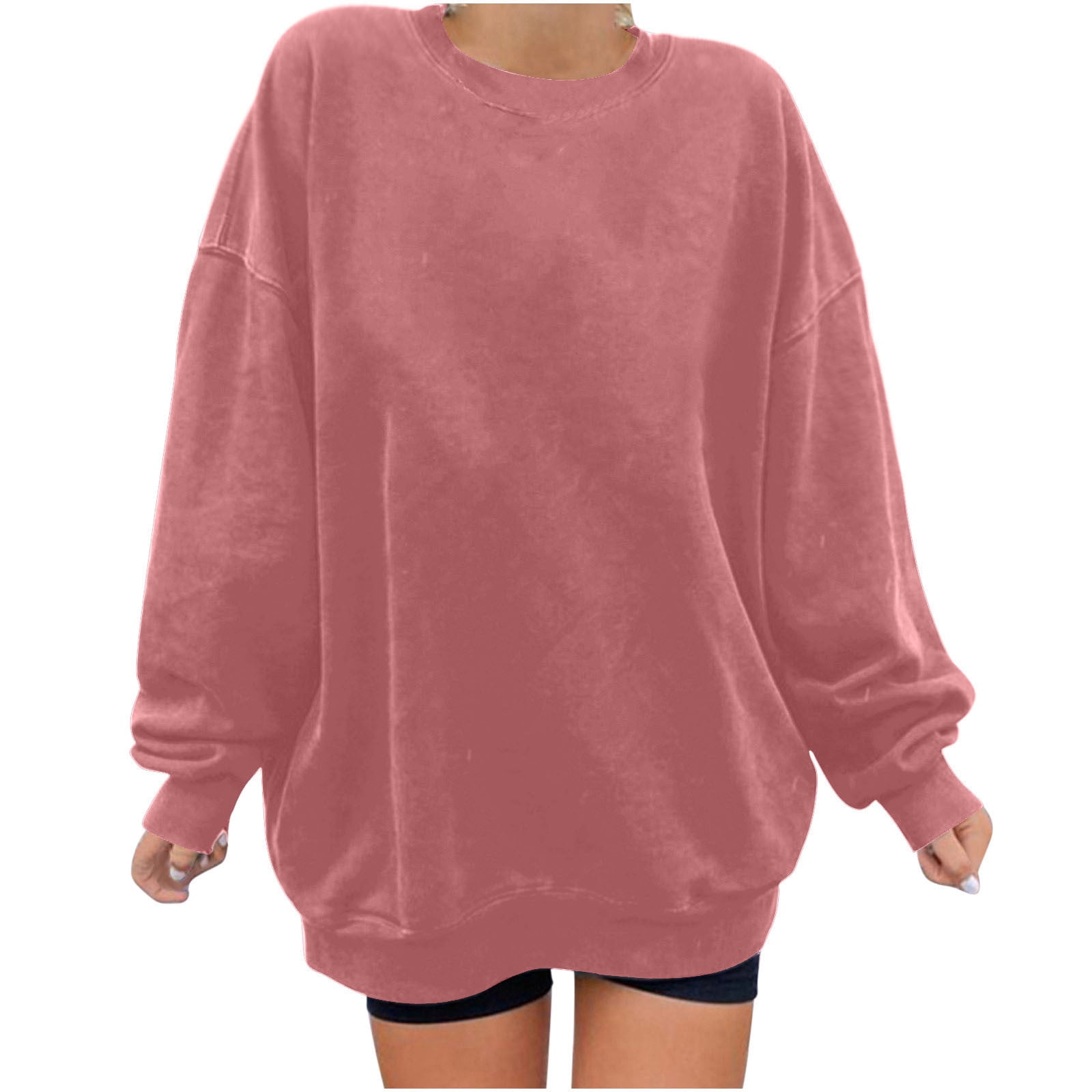 Cilsoka Womens Oversized Sweatshirt Graphic Crop Sweatshirts for Women ...