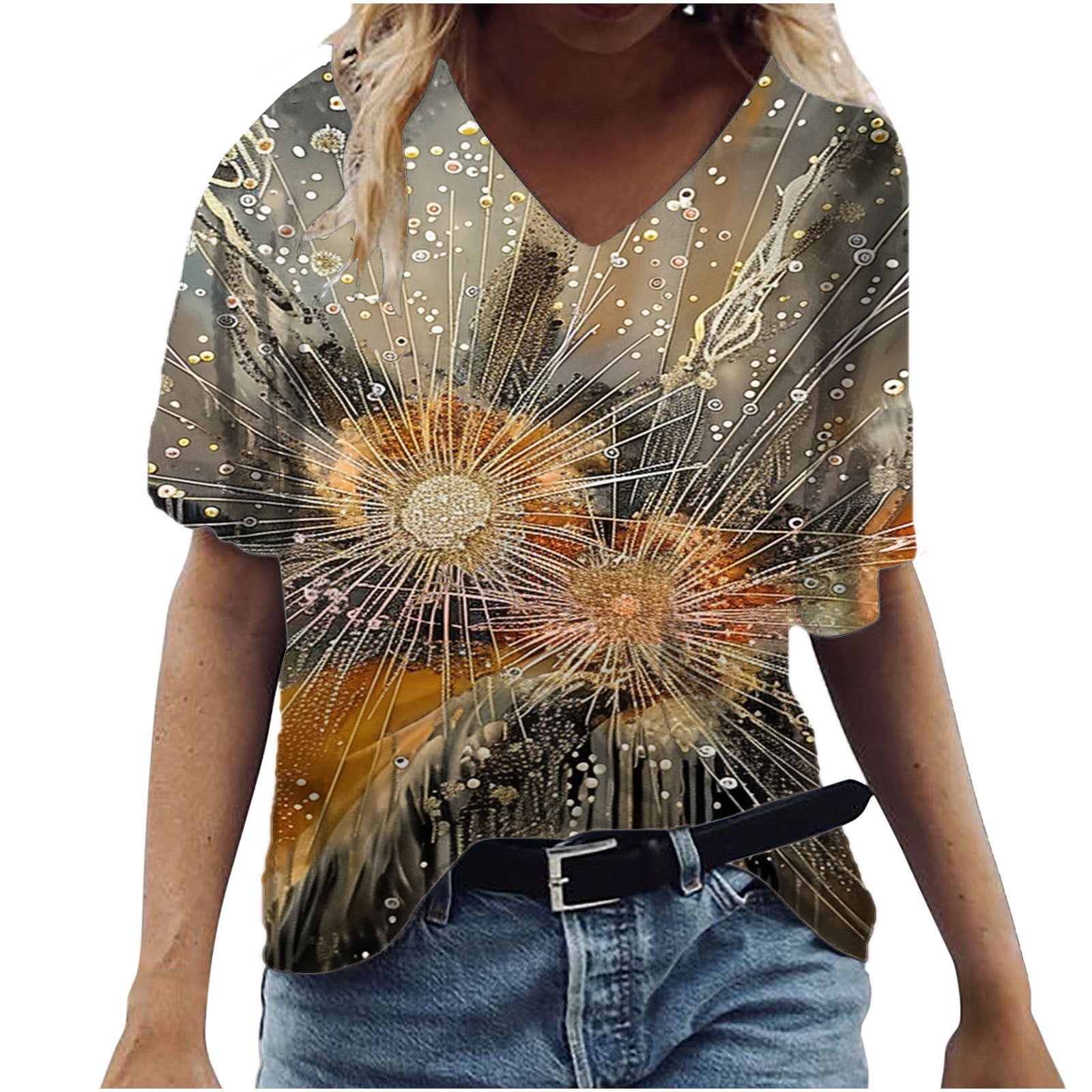 Cilsoka Womens Shirts Summer Plus Size Long Summer Tops for Women Over ...