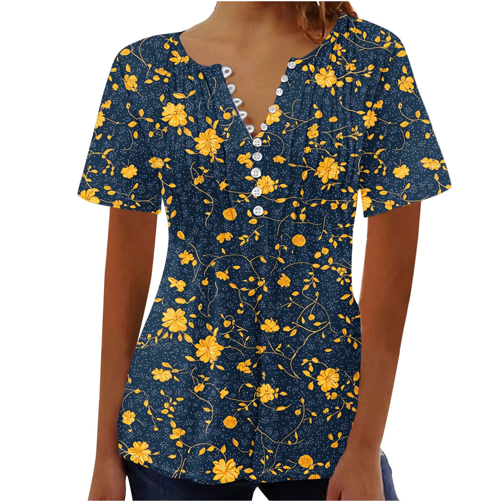 Cilsoka Womens Short Sleeve Shirts Dressy Cute Tops for Women Going Out ...