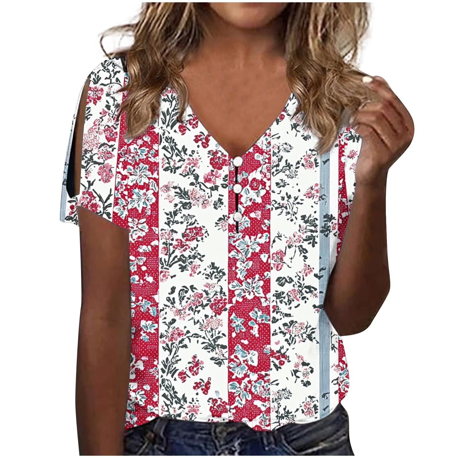 Cilsoka Work T Shirts for Women Womens Tops Dressy Casual Sexy Crop ...
