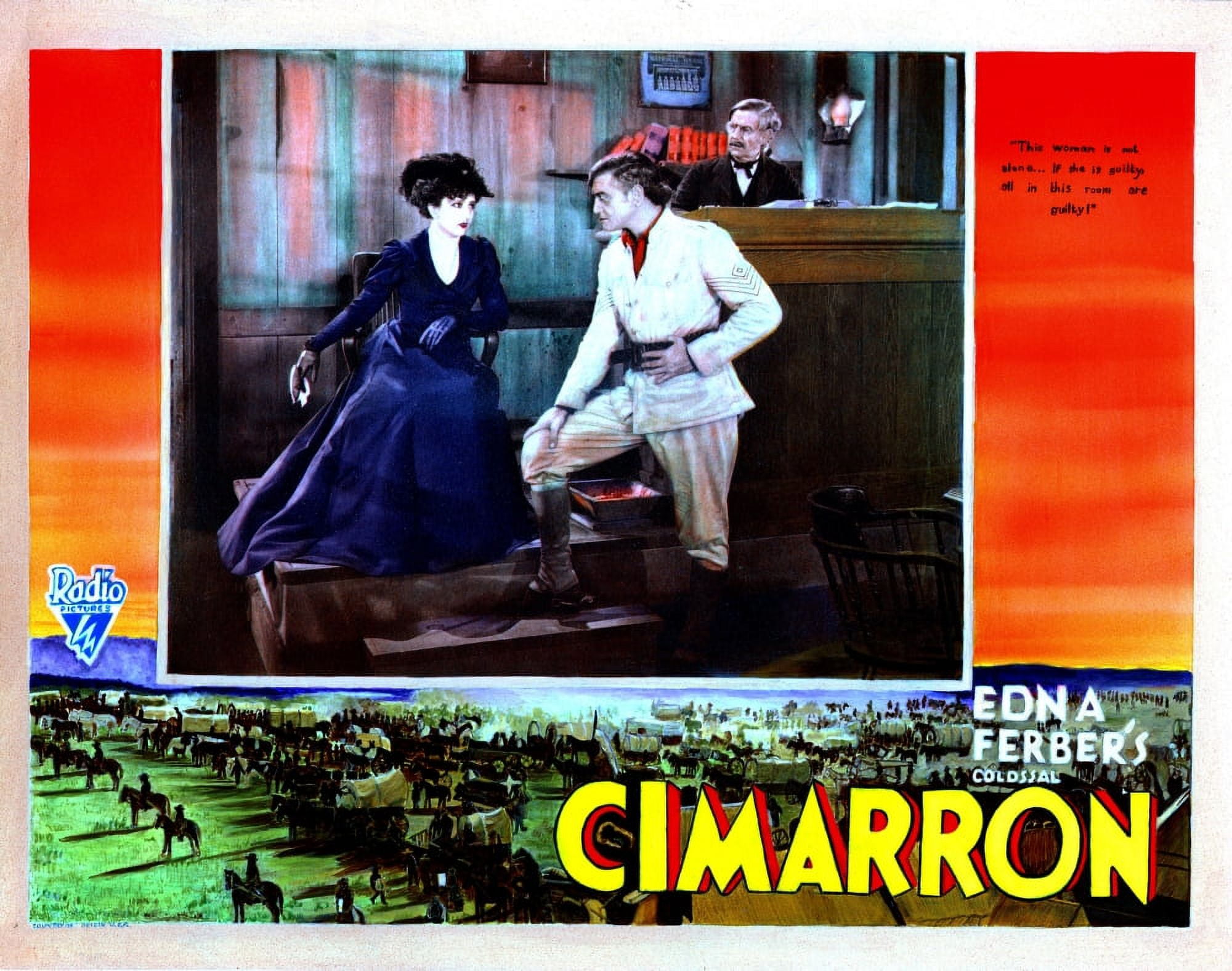 Cimarron From Left Estelle Taylor Richard Dix 1931 Movie Poster ...