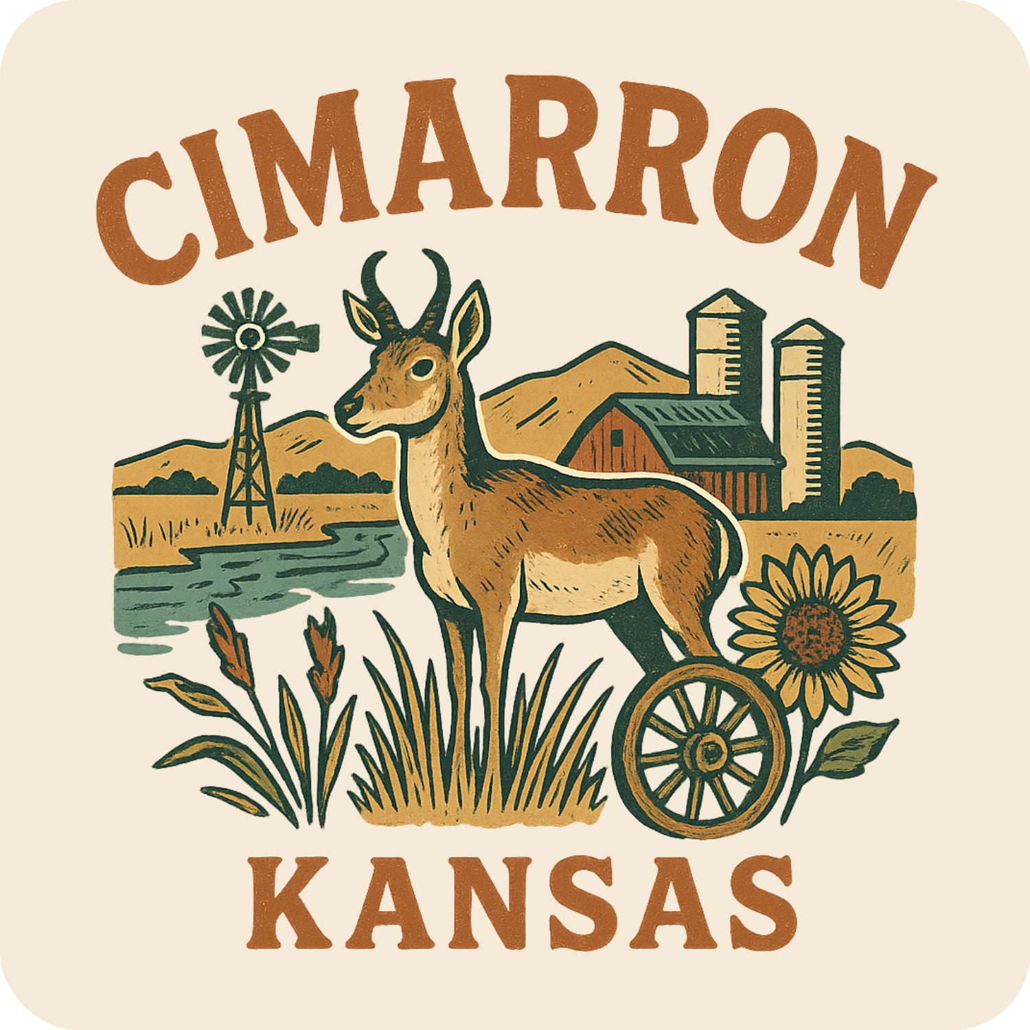 Cimarron Kansas Keepsakes Souvenir Vinyl Sticker – Destination Travel ...