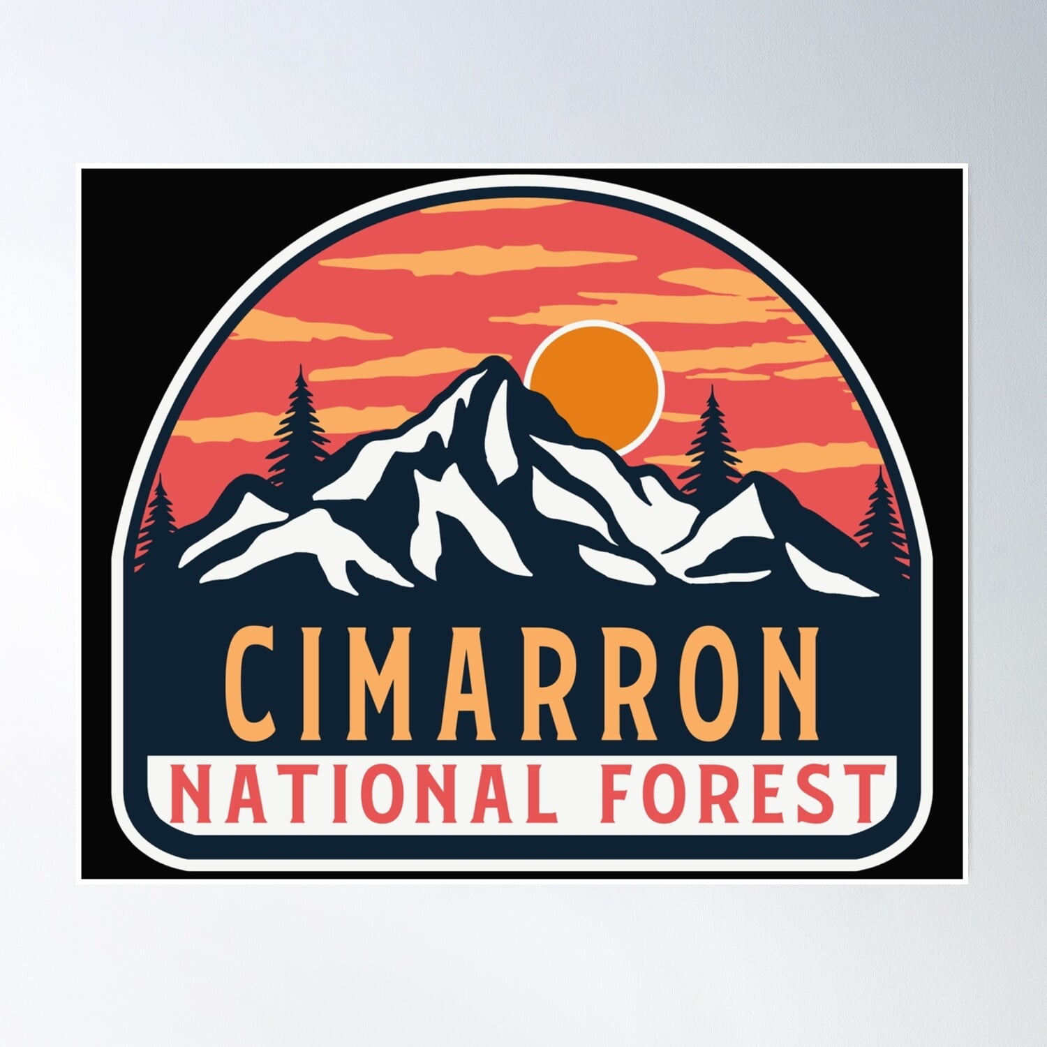 Cimarron National Forest Poster Wall Art, Modern Wall Decor, 8x12 ...