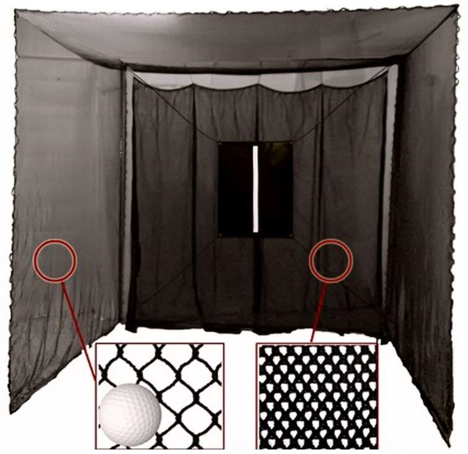 Cimarron Sports Masters Golf Net and Baffle, 10x10x10 Impact Hitting ...