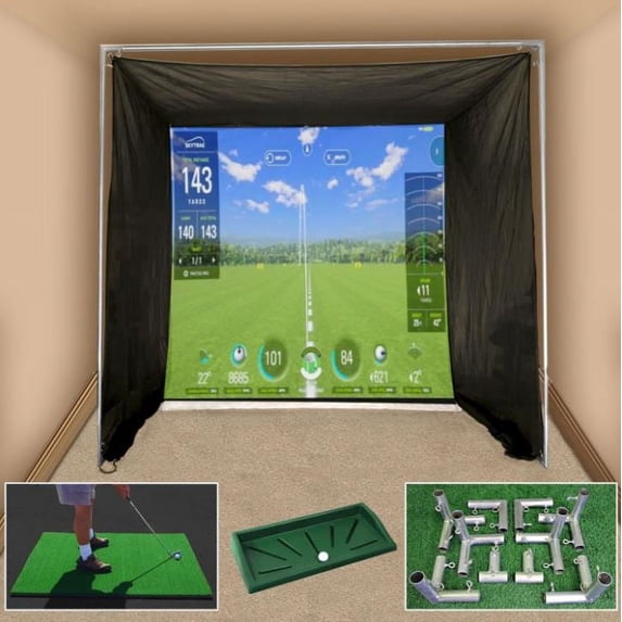 Cimarronsports 5x10x10 Tour Simulator Golf Net Frame Kit, 5x5 TeeLine ...