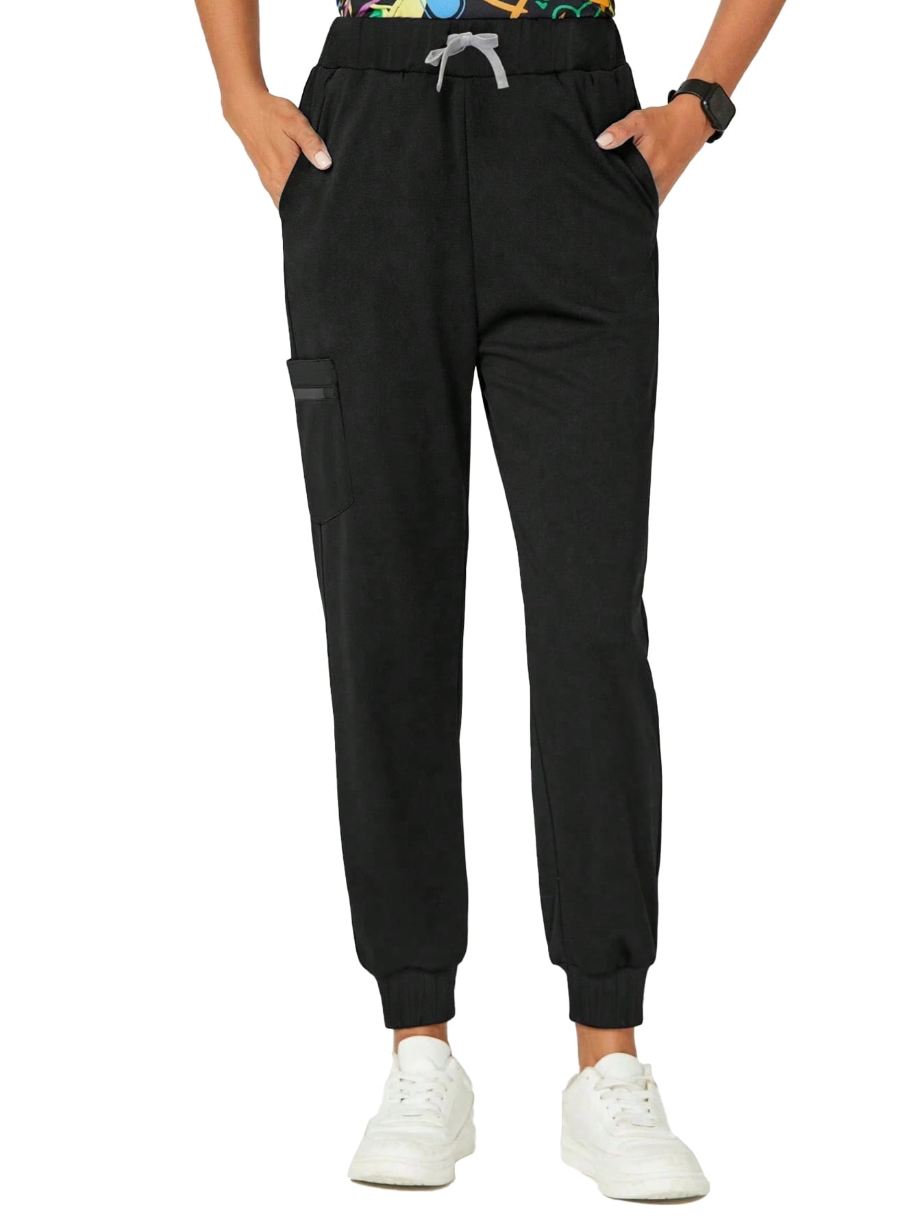Cimmuovere High Waist Slim Fit Uniform -Multiple Pockets For Workwear ...