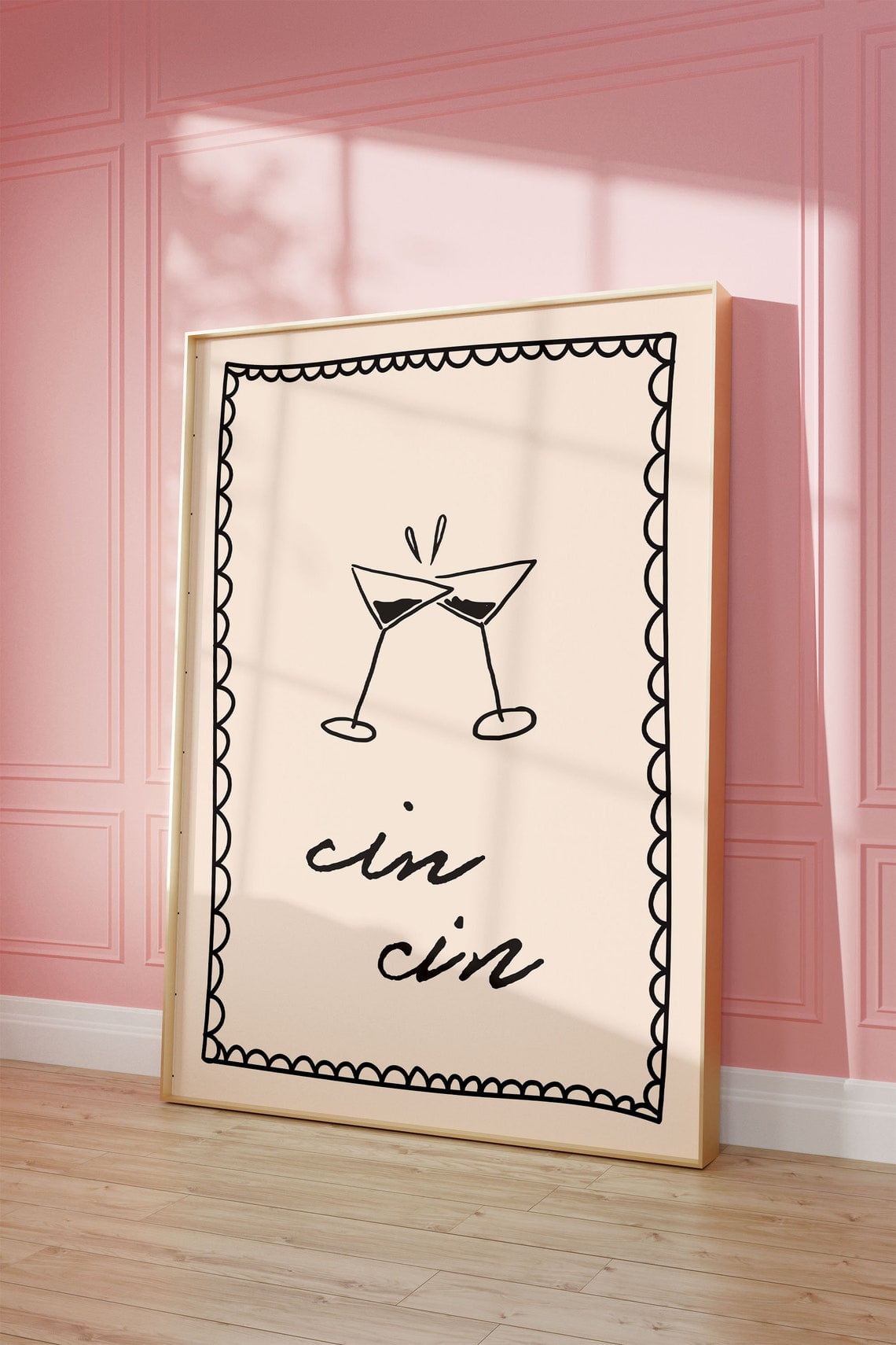 Cin Cin Art Print, Black Neutral Hand Written Bar Cart Print, Bar Cart Decor, Bar Cart Wall Art ...