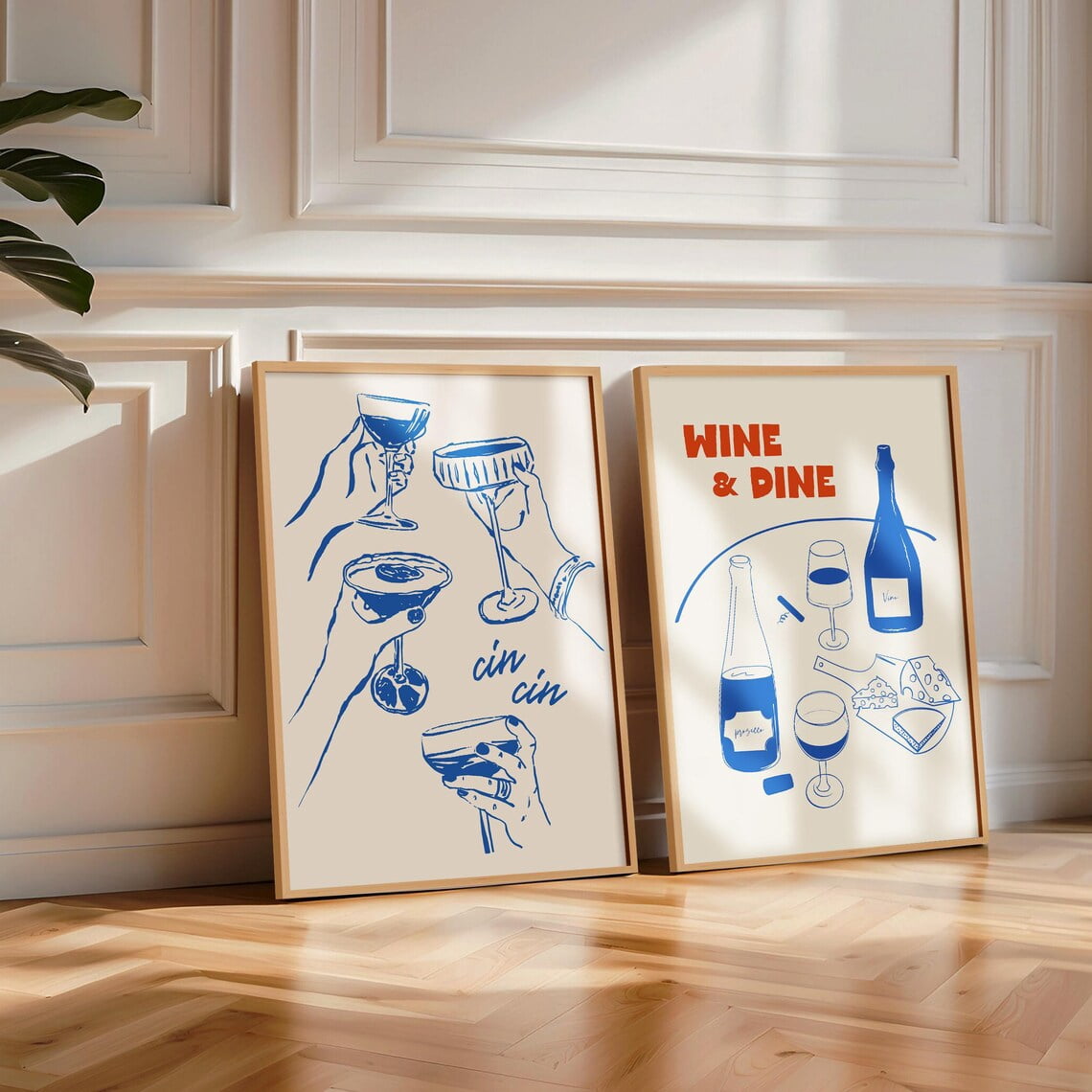 Cin Cin Blue Dinner Party Bon Appetit Blue & Red Cocktail Set 2 ...