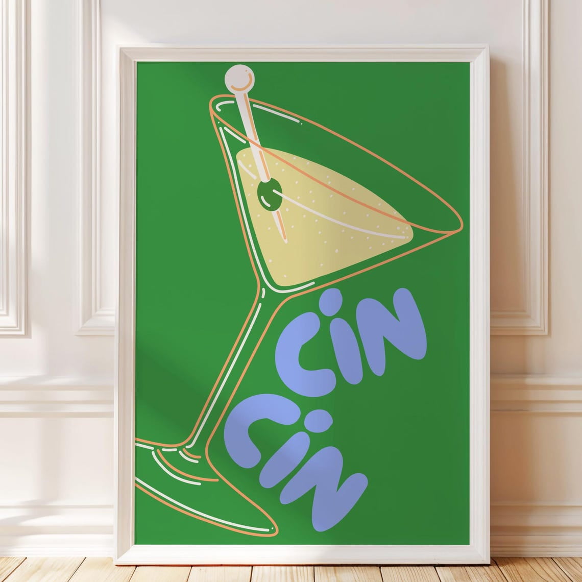 Cin Cin Martini Wall Art, Cocktail Cheers Print, Retro Alcohol , Italian Theme Poster, Kitchen ...