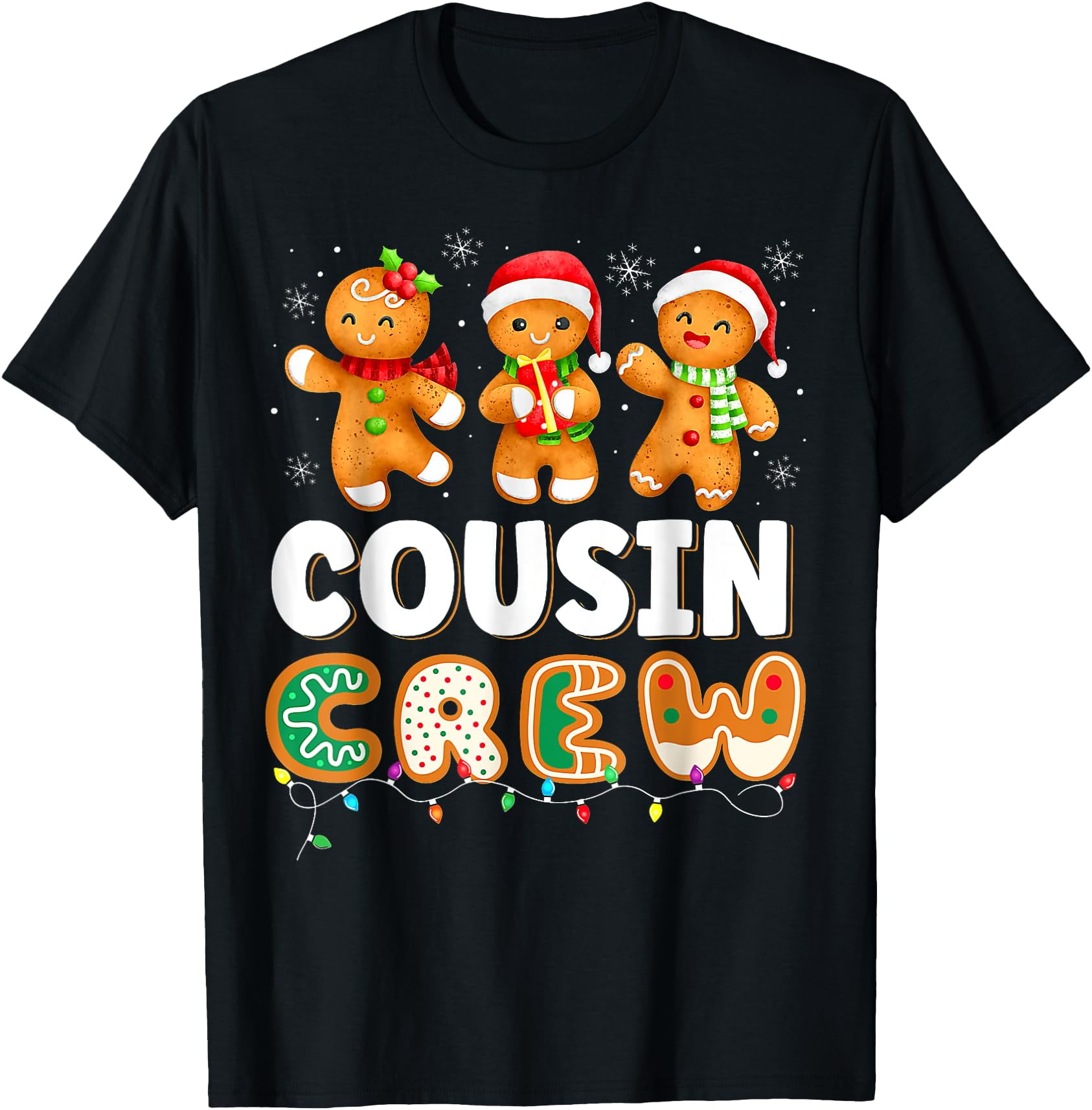 Cin Crew Krismast Gingerbread Man T-Shirt - Walmart.com