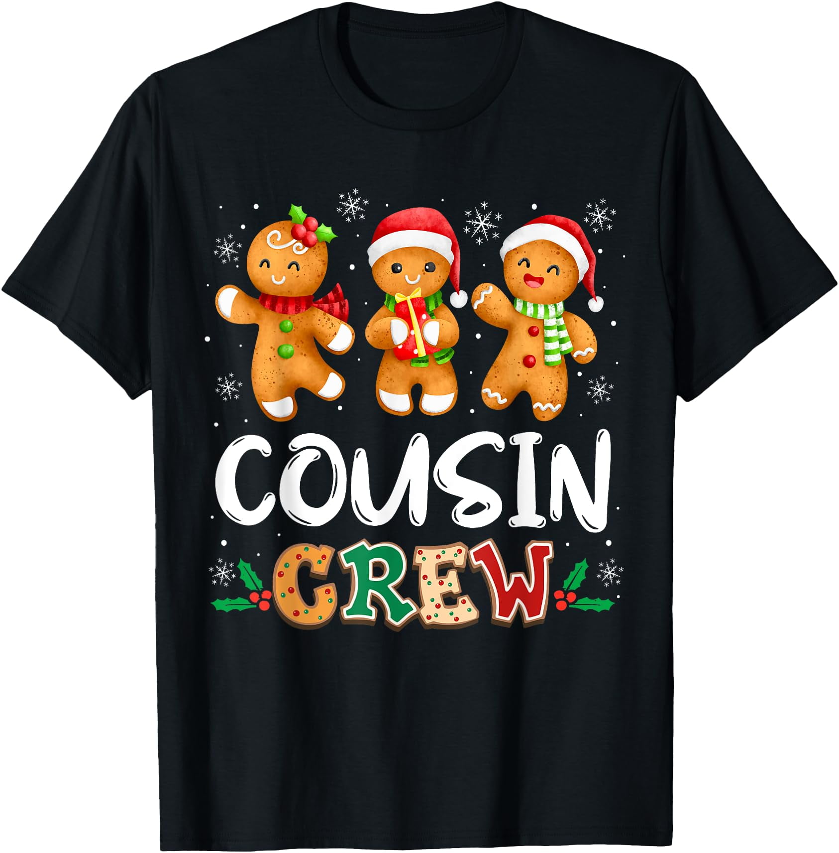 Cin Crew Krismast Shirt Gingerbread Man T-Shirt - Walmart.com