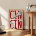Cin Retro Cocktail Minimal Bar Cart Poster Unframed Paper Print ...