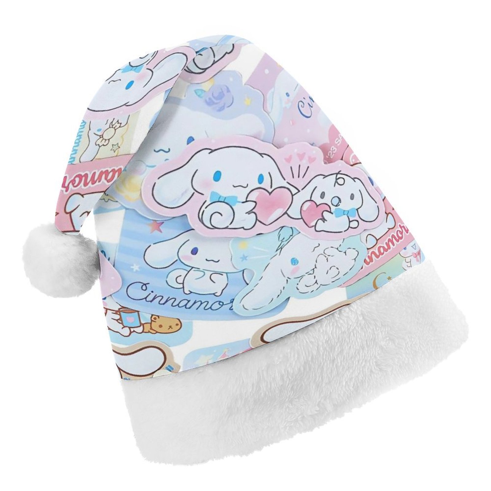 Cin_na_moroll 3D Printed Santa Hat Adults Kids Christmas Hats Santa ...