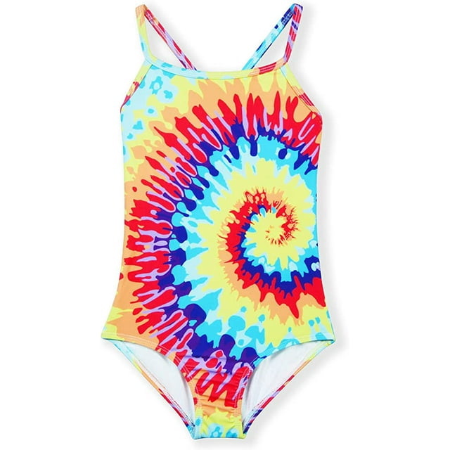 CinCili Girls' Swimwear Swimsuit Printed Thin Strap Athletic Team ...