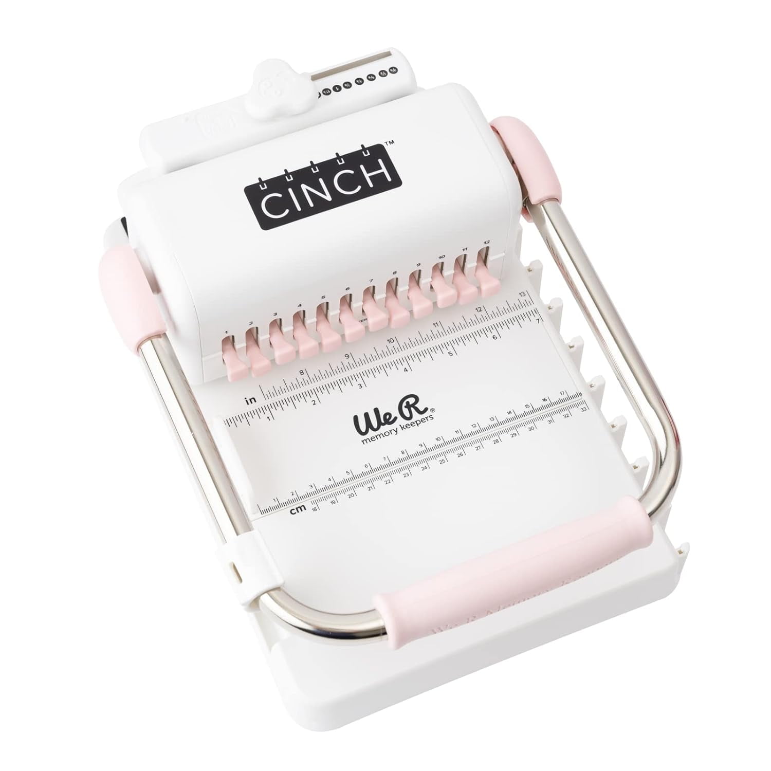 Cinch Book Binding Machine 2, Pink/White, Easy To Use with Slide Ruler ...