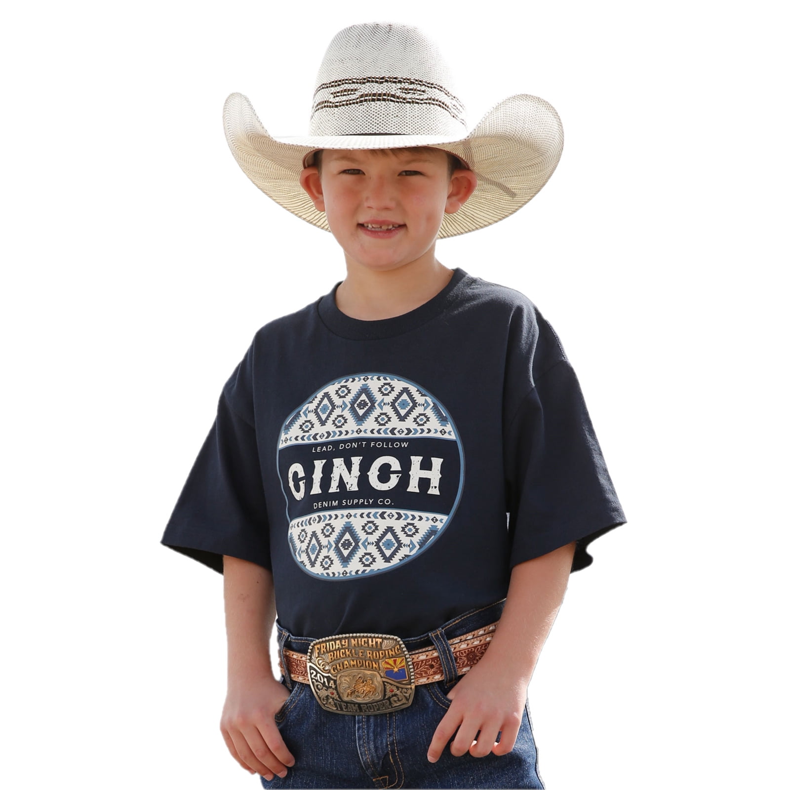 Cinch® Boy's Logo Graphic Navy T-Shirt MTT7670126 - Walmart.com