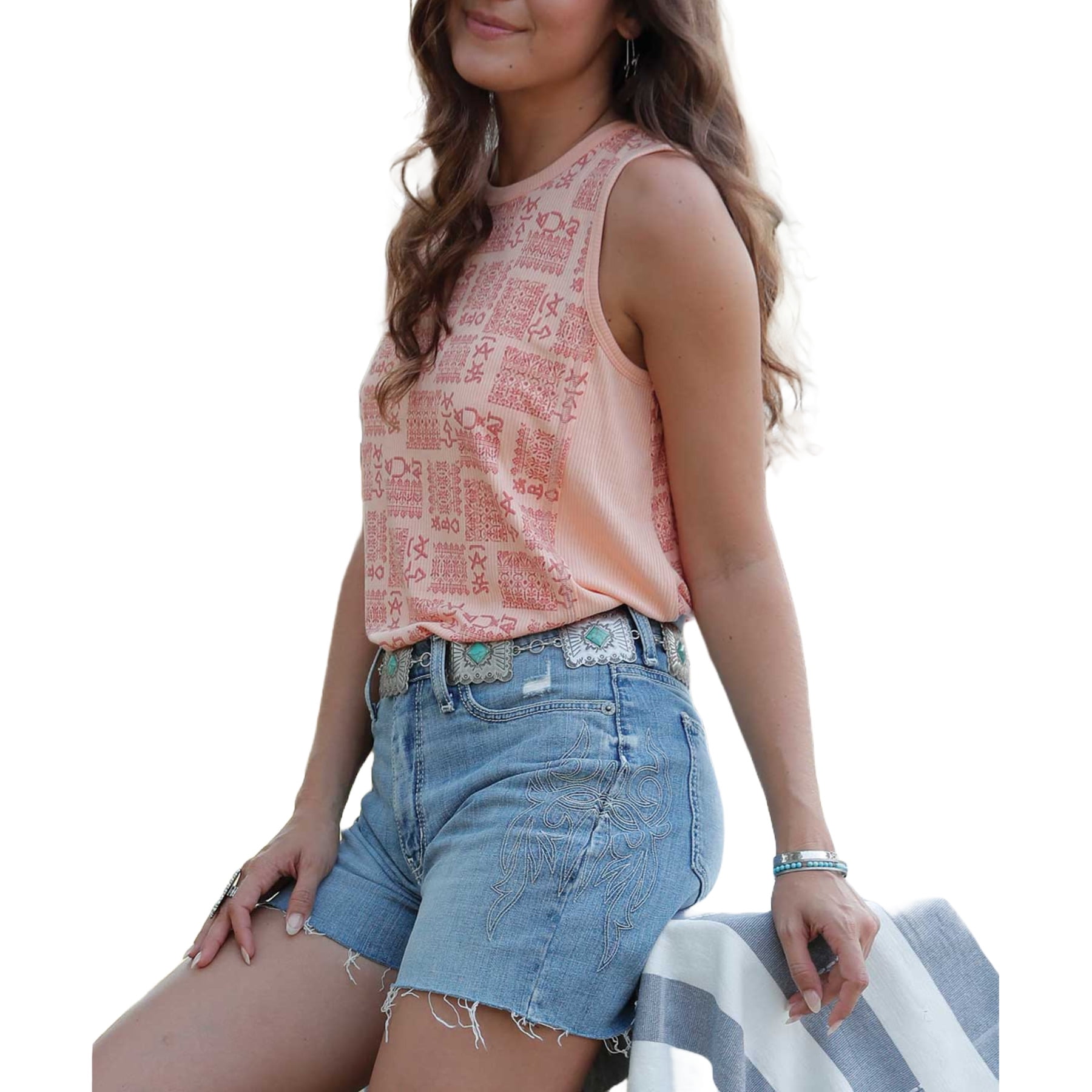 Cinch Ladies Peach Tank Top CTK7442002 - Walmart.com