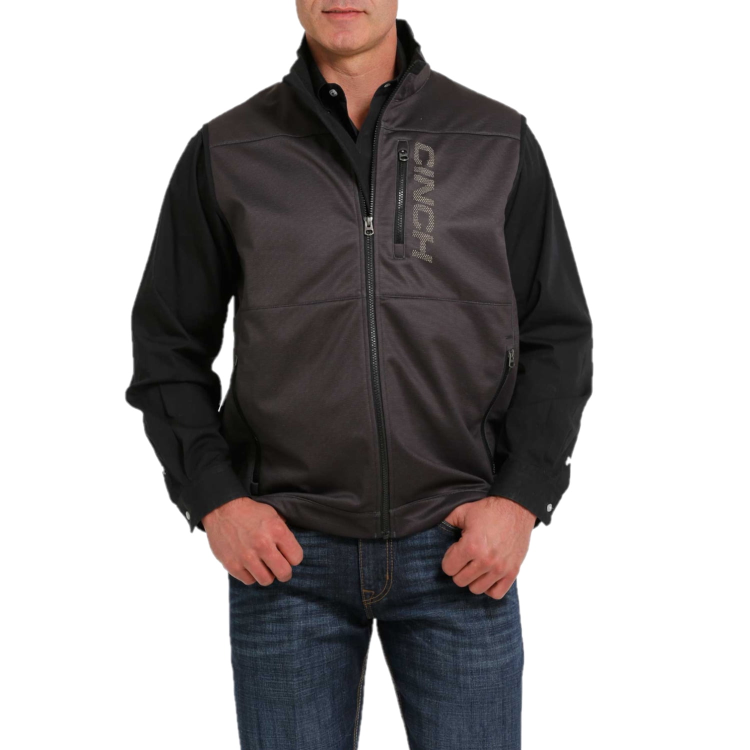 Cinch® Men's Black Logo Windproof Vest MWV1099009 - Walmart.com