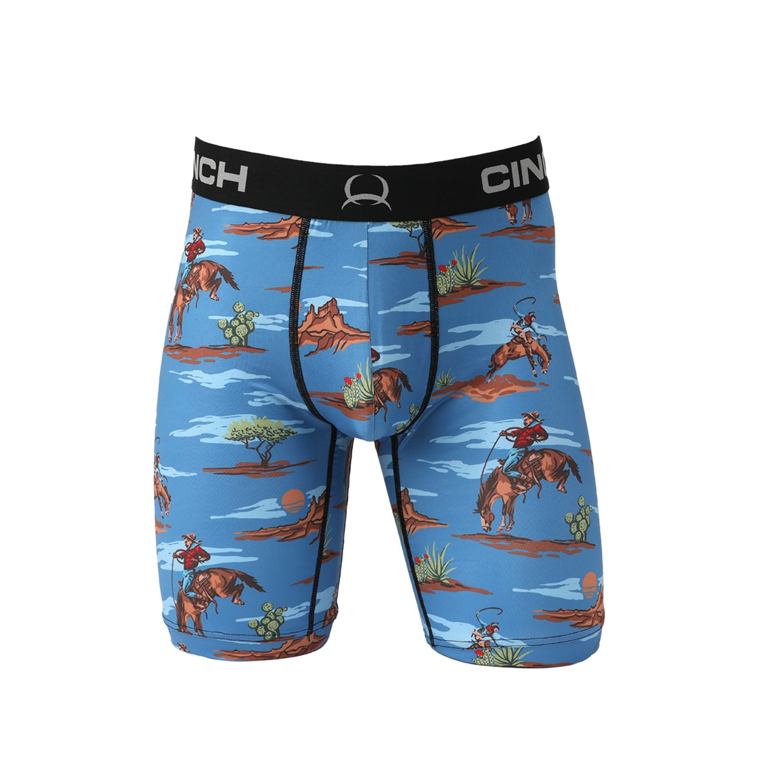 Cinch Men's Buckaroo Blue 9 Inch Boxer Briefs MXY6001028 - Walmart.com