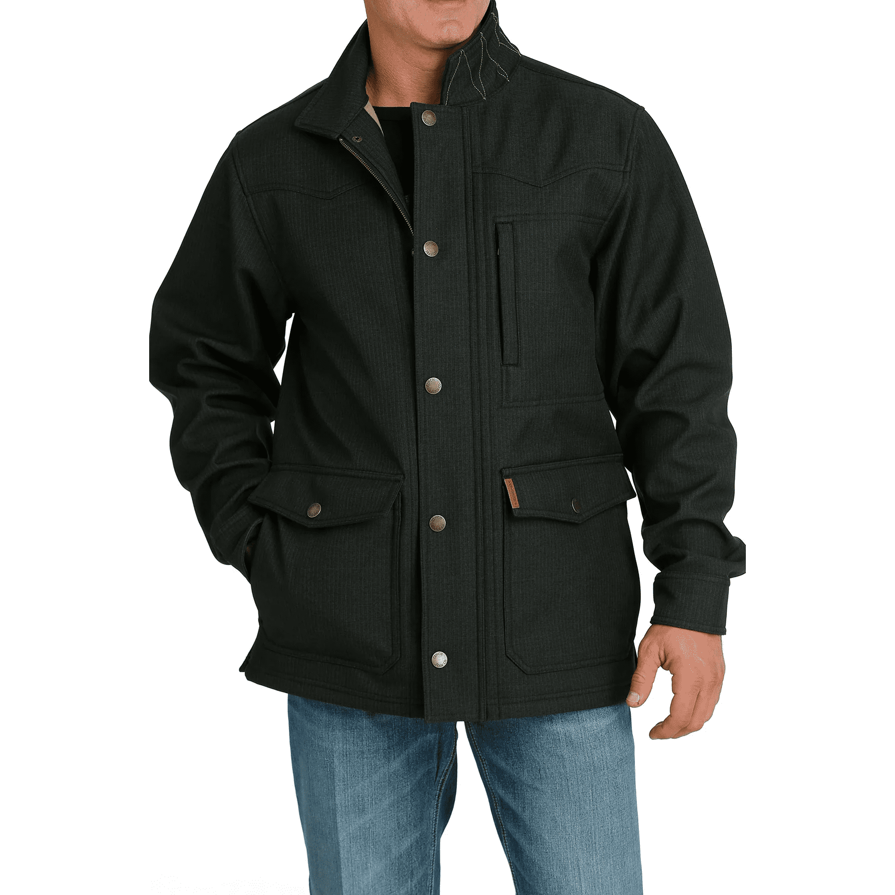 Cinch Men's Charcoal Bonded Ranch Jacket - Walmart.com