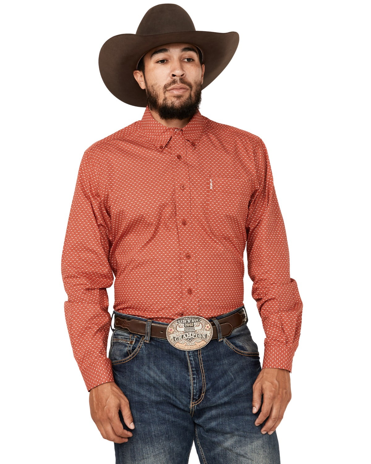 Cinch Men's Red Modern Print Button Down Shirt MTW1347086 - Walmart.com