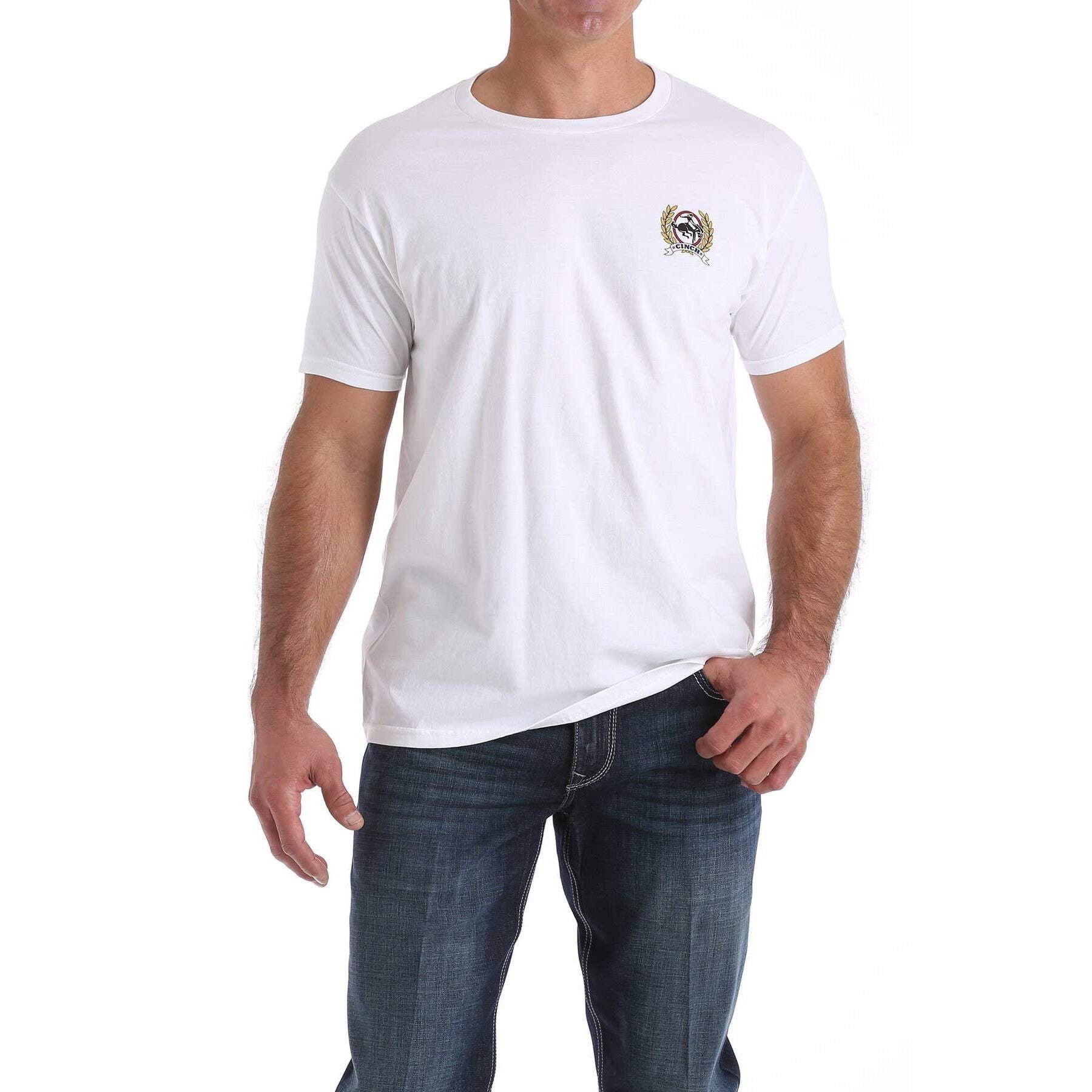 Cinch Men's Logo Graphic White Crest T-Shirt MTT1690379 - Walmart.com