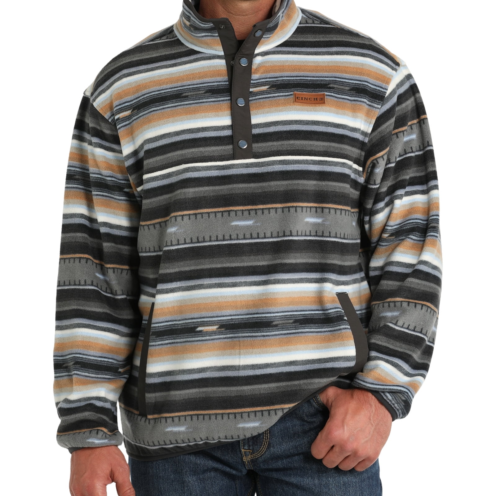 Cinch Men's Multi Color Printe Fleece Pullover Sweatshirt MWK1514024 ...
