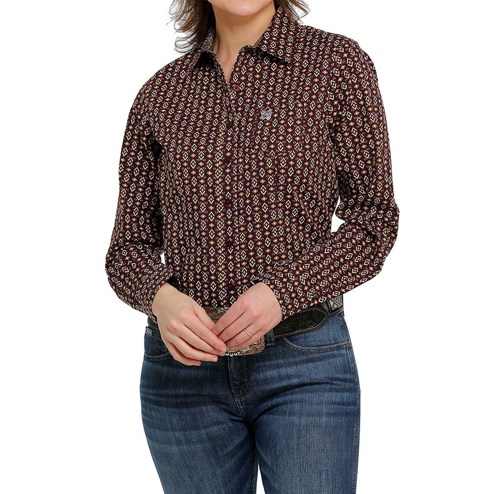 Cinch Purple Diamond Print - Ladies Shirt - Msw9164194 - Walmart.com