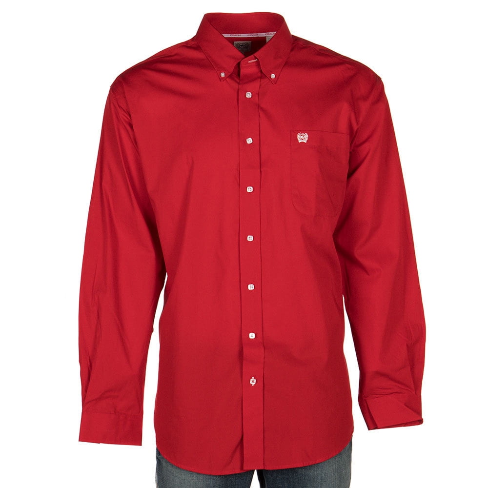 Cinch Solid Red Button Down - Mens Shirt - Mtw1103313 - Walmart.com