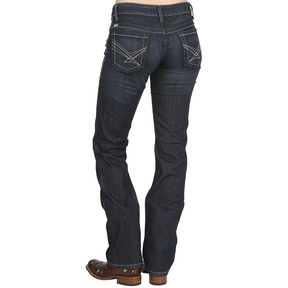 Cinch Western Denim Jeans Women Ada Relax 1 Short Dark Wash MJ80252072 ...