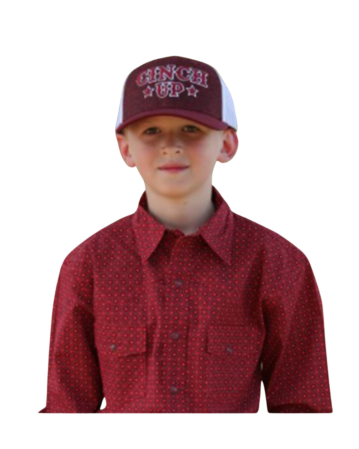 Cinch® Youth Boy's Burgundy Logo Trucker Cap MCC0606012 - Walmart.com