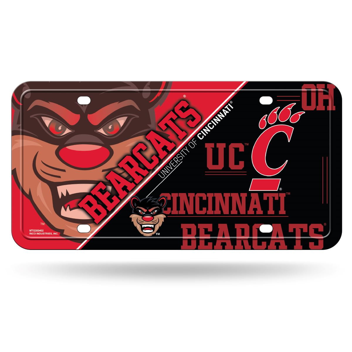Cincinnati Bearcats 12x6 Metal License Plate Auto Tag - Walmart.com
