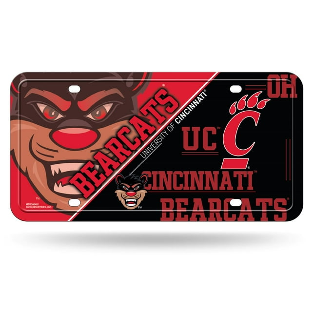 Cincinnati Bearcats 12x6 Metal License Plate Auto Tag - Walmart.com