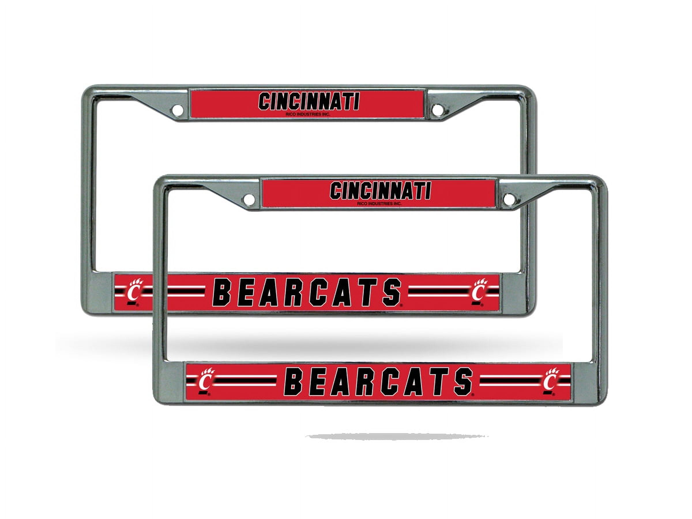 Cincinnati Bearcats Chrome Metal License Plate Frame - Set of 2 Frames ...